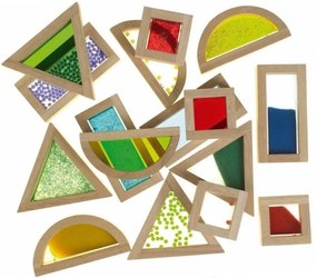 Dřevěné kostky tickit sensory blocks