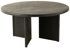 Černý kulatý teakový  jídelní stůl Corentin - 150*150*75 cm