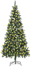 Umělý vánoční stromek s LED a šiškami 210 cm,  3077748 HangarStore.cz
