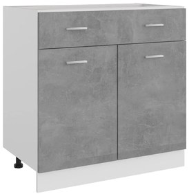 vidaXL Spodní skříňka zásuvka betonově šedá 80x46x81,5 cm dřevotříska
