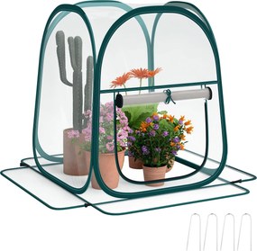 Outsunny Mini Zahradní Skleník, Mini Transparentní PVC Pop-Up Skleník, Zimní Stan pro Vnitřní nebo Venkovní Použití, pro Zeleninu, Rostliny, Květiny,…