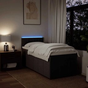 Box spring postel s matrací tmavě hnědá 90x200 cm textil 3289254