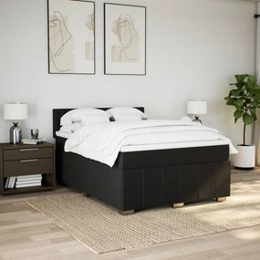 Box spring postel s matrací černá 160x200 cm textil 3287135