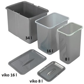 Víko koše pro volně stojící koše Sinks 16 L