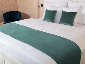 Biante Sametový přehoz/běhoun na postel Velvet Premium SVP-022 Ledově zelený 50x140 cm