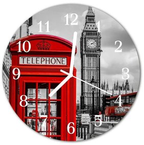 Nástěnné hodiny obrazové na skle - Londýn