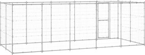 Venkovní psí kotec se střechou pozinkovaná ocel 12,1 m² 3082304
