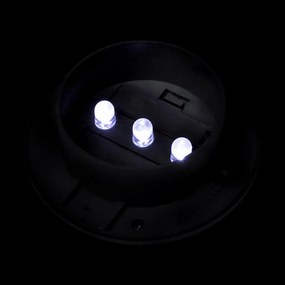 Venkovní solární lampy na plot 12 ks LED černé 277122