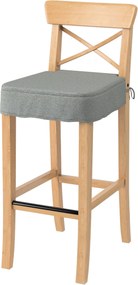 Sedák na židli IKEA Ingolf - barová barva modrá látka pletený vzor