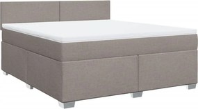Box spring postel s matrací taupe 180x200 cm textil 3288264