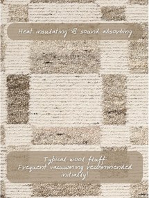 Krémový ručně tkaný vlněný koberec 80x150 cm Boho 1.0 Structa – Vikosa
