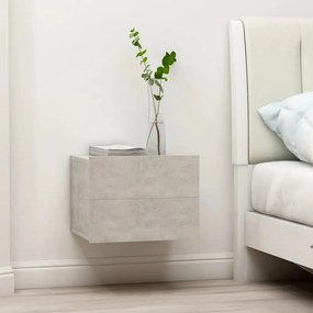 Noční stolek betonově šedý 40 x 30 x 30 cm dřevotříska - Default Title