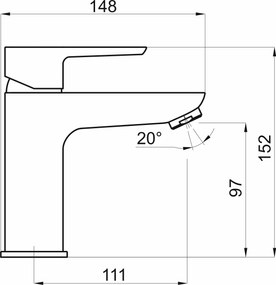 Novaservis Metalia 58 - Umyvadlová baterie, chrom 58001/1,0