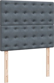 Box spring postel s matrací tmavě šedý 120x190 cm samet 3293171
