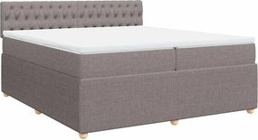 Box spring postel s matrací taupe 200x200 cm textil 3287574