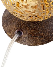 Venkovská stolní lampa rezavě hnědá 10 cm - Kréta