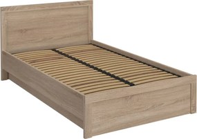 Postel 120x200 s roštem, úložným prostorem dub sonoma Jazz