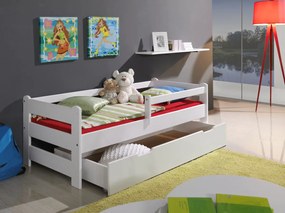 Dětská postel se zábranou Ourbaby Guardy Boulder White 160x70 cm bílá