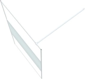 Sprchová zástěna walk-in bílá 115 x 195 cm čiré ESG sklo 152153