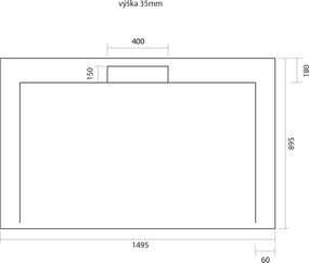 Gelco IRENA 150 x 90 cm HI15090 sprchová vanička