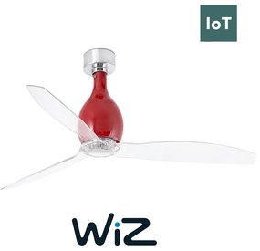 FARO MINI ETERFAN 32029WP 50,4“ červená/transparentní Reverzní stropní ventilátor WiZ