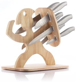 Sada nožů s dřevěným podstavcem Spartan InnovaGoods 7 kusů