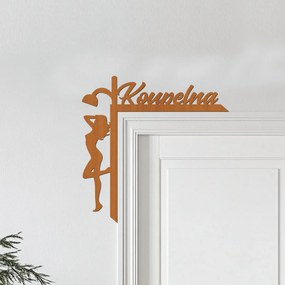 dřevo života Dřevěná cedulka do rohu dveří Koupelna Zvolte rozměr (cm): 20x18, Zvolte barvu dekoru: Třešeň