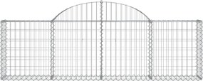 Klenuté gabionové koše 6 ks 200x30x60/80 cm pozinkované železo 3146072