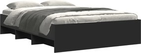 Rám postele černý 135 x 190 cm kompozitní dřevo 3295689