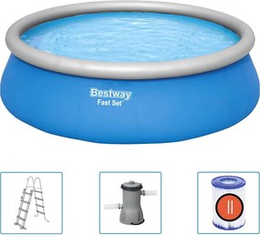 Bestway Nafukovací bazénový set Fast Set kruhový 457 x 122 cm