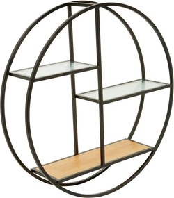 Černá/v přírodní barvě patrová kovová police 61 cm Mataram – Premier Housewares