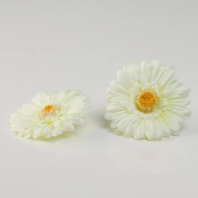 Umělá hlava květu gerbery STEFANI krémově-bílá. Cena uvedena za 1 kus.
