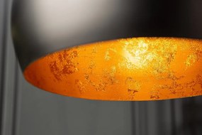 Designové závěsné svítidlo Colt 30 cm zlaté listy černé