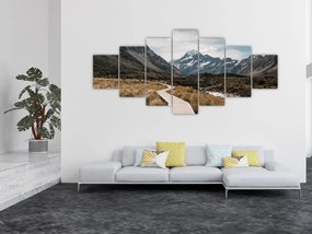 Obraz - Chodník v údolí hory Mt. Cook (210x100 cm)