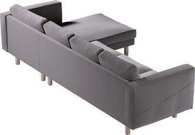 Potah na pohovku IKEA Norsborg 4-místná se šezlongem barva hnědá látka sametová