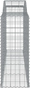 Klenutý gabionový koš 300 x 50 x 120/140 cm pozinkované železo 153516