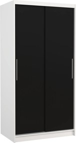 ADRK Furniture Posuvná skříň ASTEN 100 SW-AST-W+B-100+A601