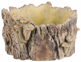 Obal betonový - pařez s houbami, 32 x 29 x 16 cm, 32 cm