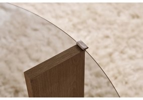 Konferenční stolek Clara Sapphire Oak s tmavým sklem