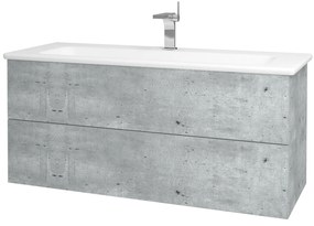 Dřevojas Koupelnová skříň VARIANTE SZZ2 120 (umyvadlo Euphoria) Varianta: D01 Beton / D01 Beton