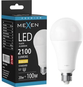 Mexen Nova, LED žárovka E27, A70, 20W, teplá - 3000K, 2100 lm - L100-E27-2030-01