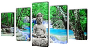 Sada obrazů, tisk na plátně, Buddha, 200 x 100 cm 241589
