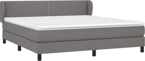 Box spring postel s matrací tmavě šedá 180x200 cm textil 3126182