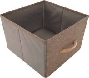 Komoda s látkovými šuplíky, béžová/hnědá, HAZEL TYP 3