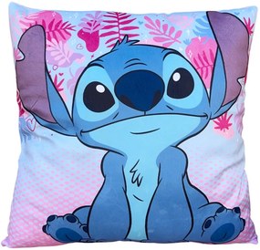 Oboustranný polštář Lilo &amp; Stitch - motiv Stitch a Scrump - 38 x 38 cm