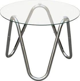 Kulatý odkládací stolek se skleněnou deskou ø 50 cm Ventana Round – Leitmotiv