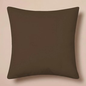 Perkálový bavlněný povlak na polštář Jednobarevný - tmavě hnědý 2 Velikost: atypický 40 x 60
