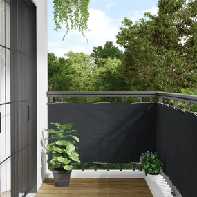 Balkónová zástěna antracitová 75 x 300 cm oxfordská látka 134864