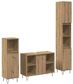 Sada koupelnového nábytku 3 ks Artisanový dub 30 x 30 x 180 cm 3378508