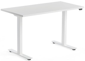 OnaDnes -20% ARBYD Bílý výškově nastavitelný pracovní stůl Barry 120 x 60 cm